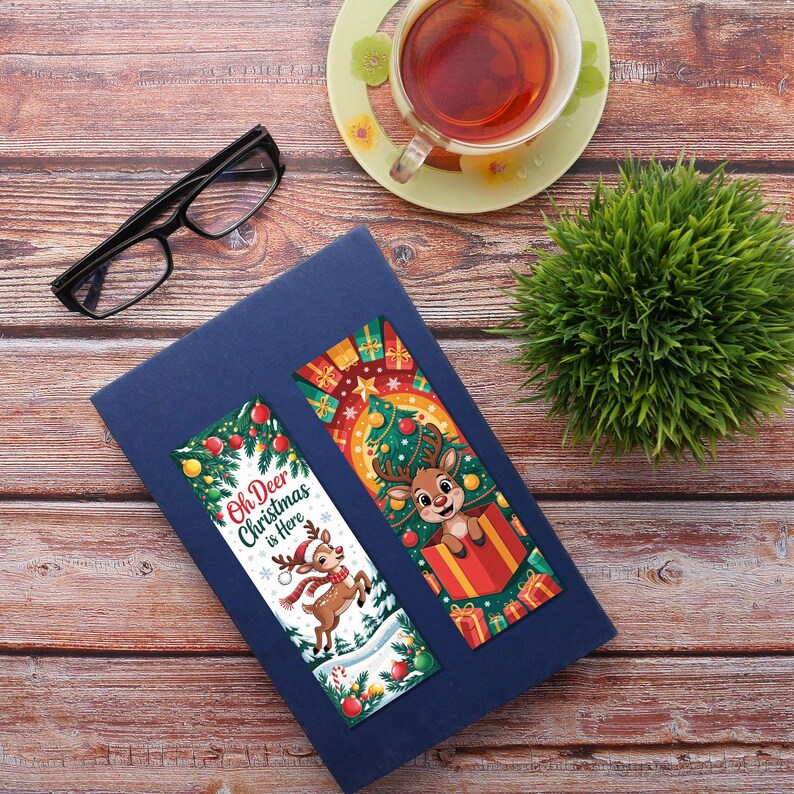 Christmas Bookmark Bundle, Holiday Reading Bookmark Sublimation PNG ...