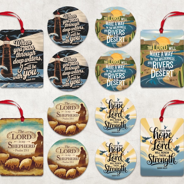 Bible Verse Coasters - Etsy