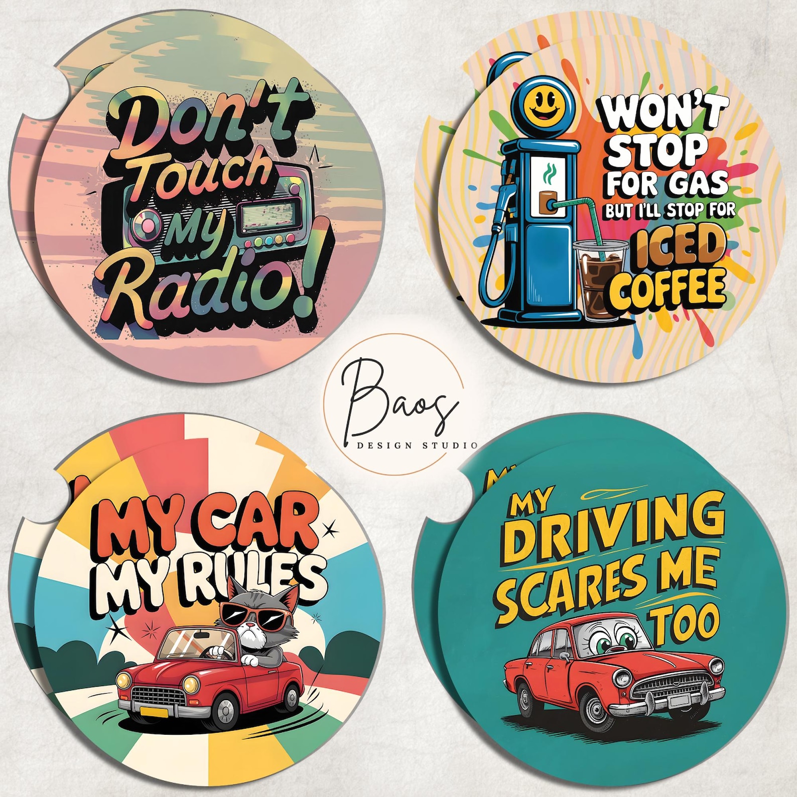 Funny Car Coaster PNG, Sarcasm Cup Holder Sublimation Design, Sarcastic ...