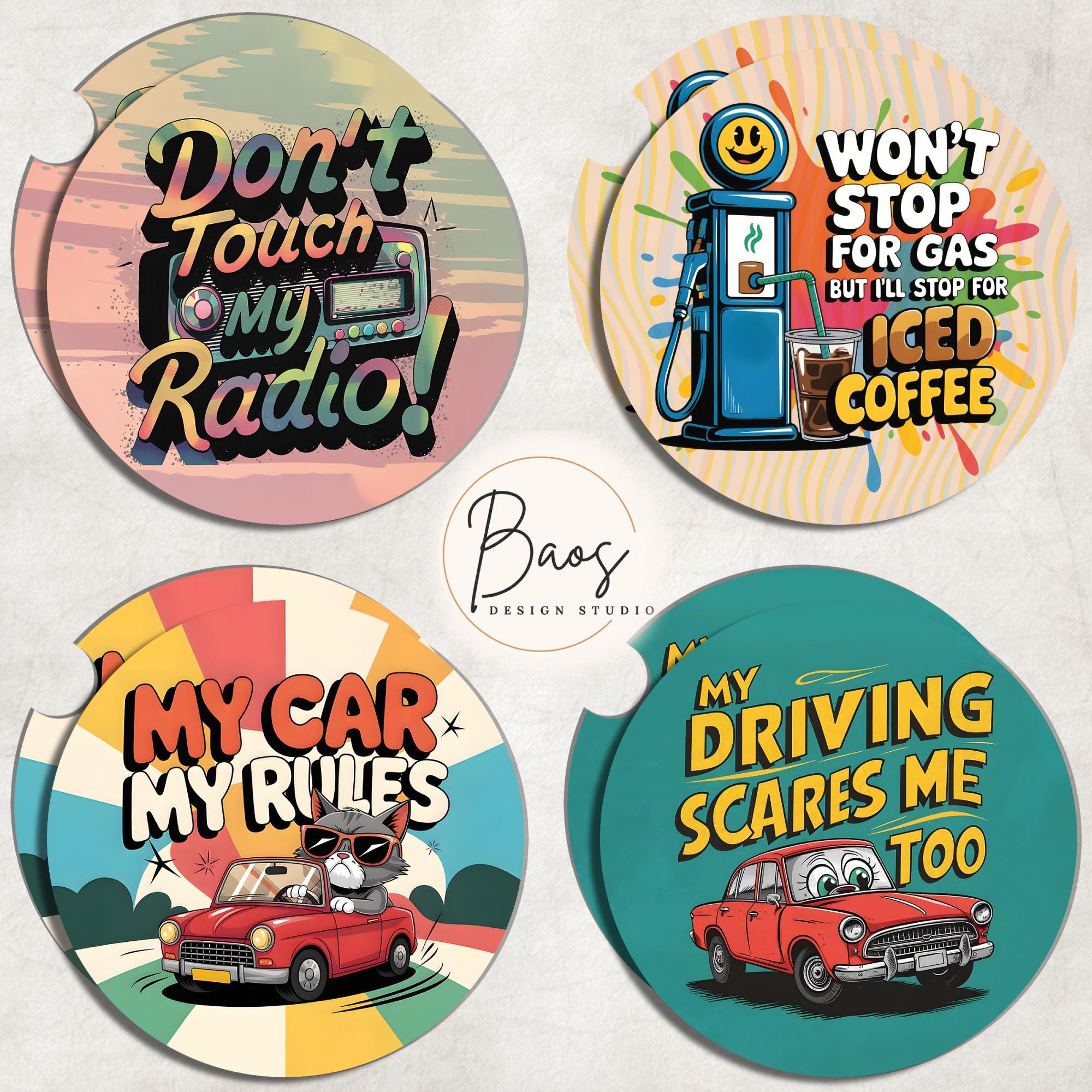 Funny Car Coaster PNG, Sarcasm Cup Holder Sublimation Design, Sarcastic ...
