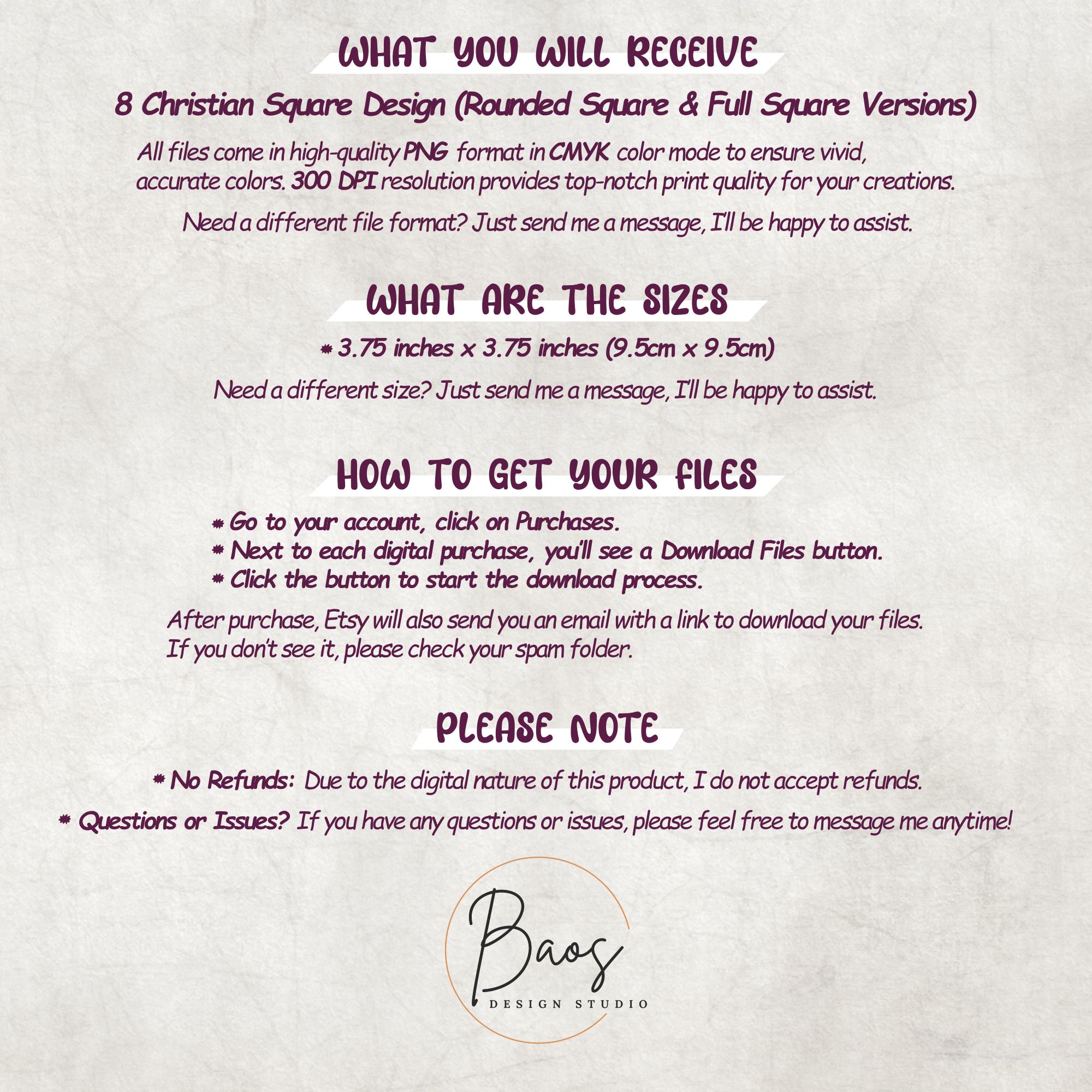Bible Verse Square PNG Bundle, Christian Qoute Square Coaster ...