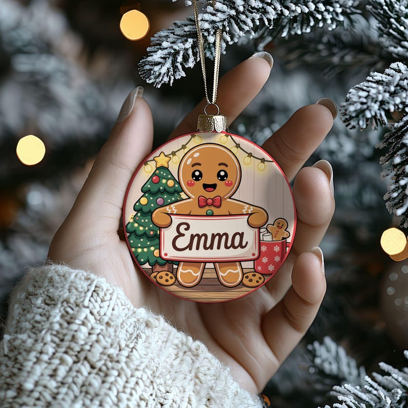 Name Personalized Christmas Ornament Bundle, Kids Personalized ...