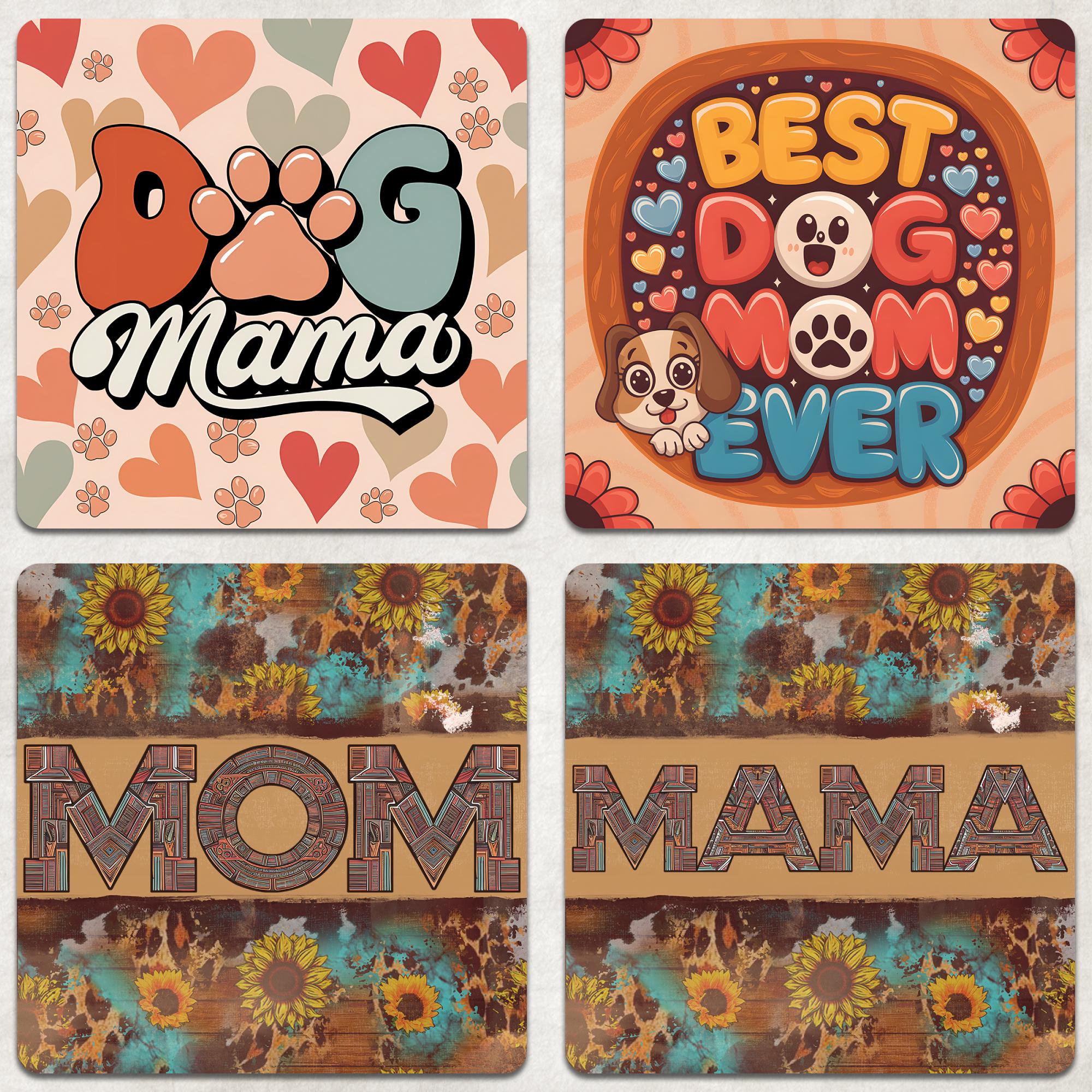 Mom Square PNG Bundle, Funny Mom Square Coaster Sublimation, Mama ...