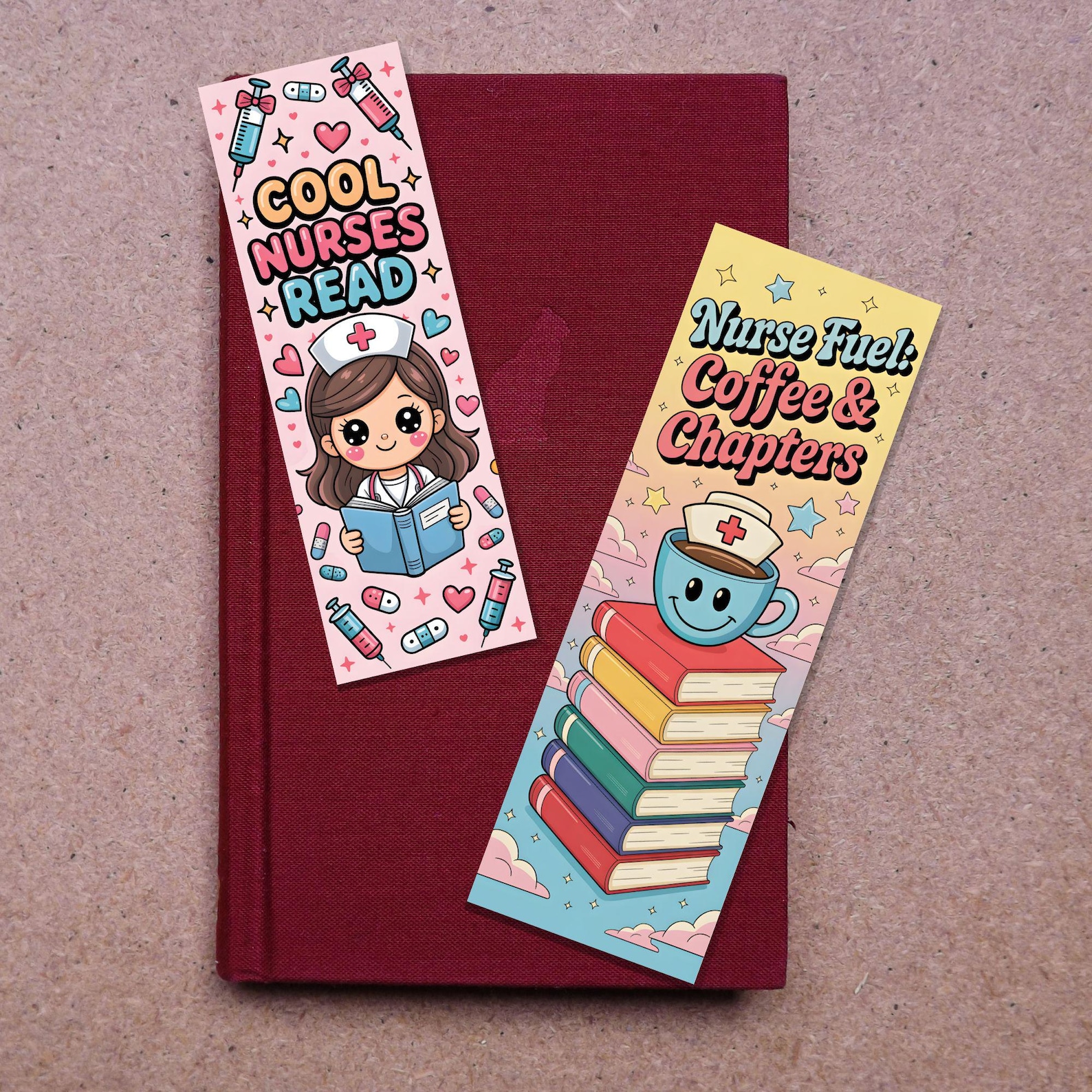 Nurse Bookmark Bundle, Nurse Life Bookmark Sublimation PNG, Nurse ...