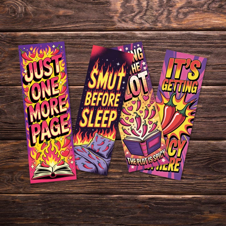 Smut Bookmark Bundle, Spicy Smut Bookmark Sublimation PNG, Spicy ...