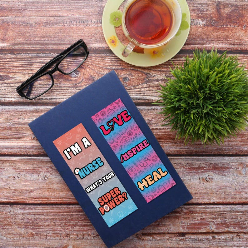Nurse Bookmark Bundle, Nurse Life Bookmark Sublimation PNG, Nurse ...
