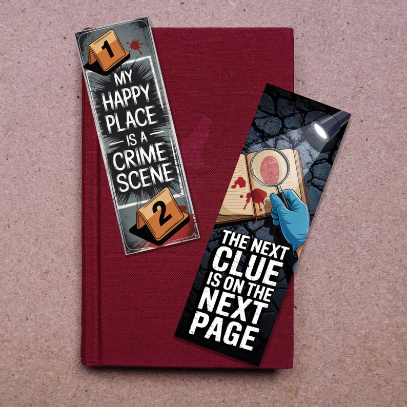 10 TRUE CRIME Bookmark Designs, Mystery Thriller Bookmark Sublimation ...