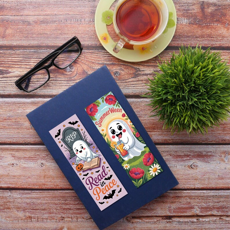 Halloween Bookmark Bundle, Ghost Reading Bookmark Sublimation PNG ...