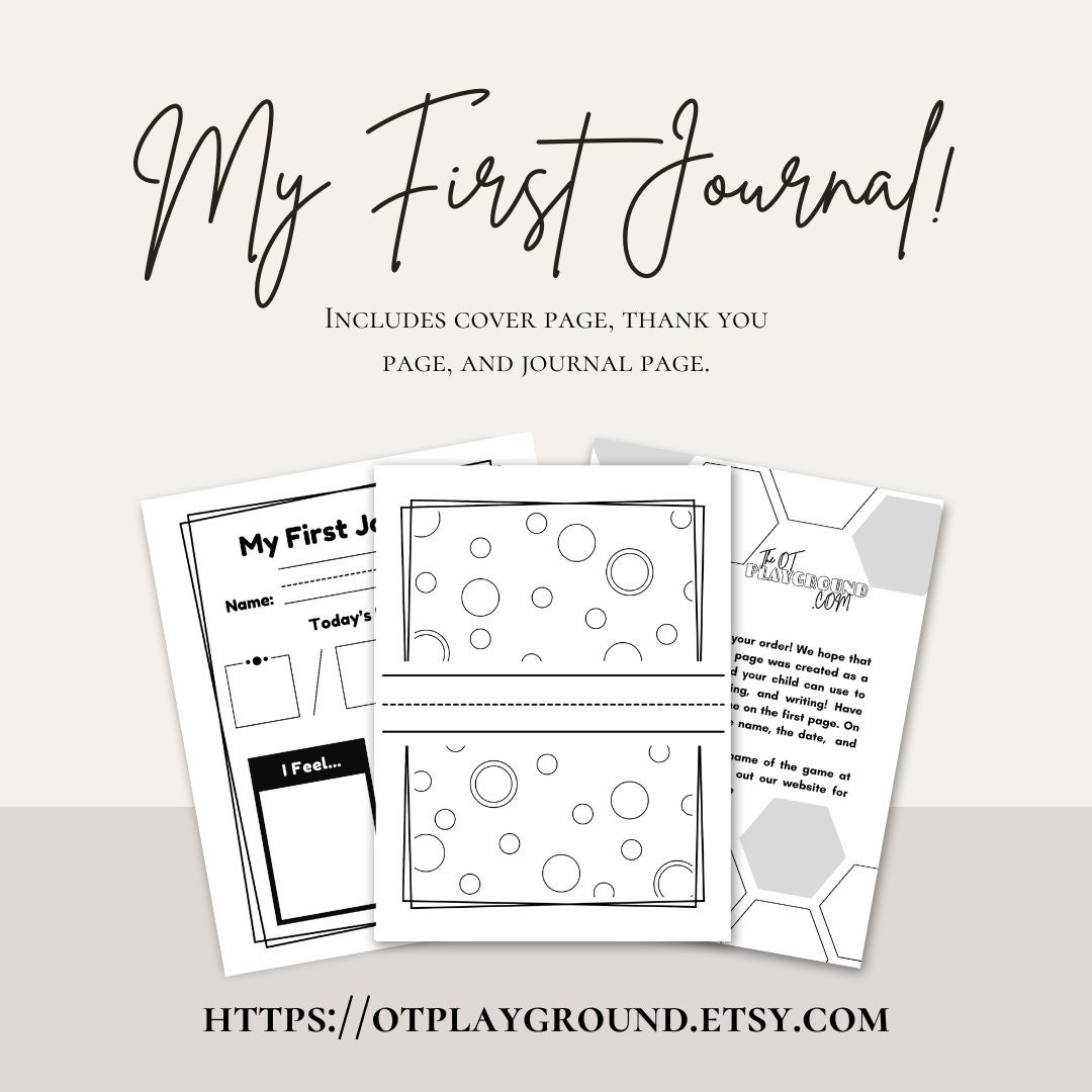 My First Journal Printable Kids' Journal for Emotional Development - Etsy