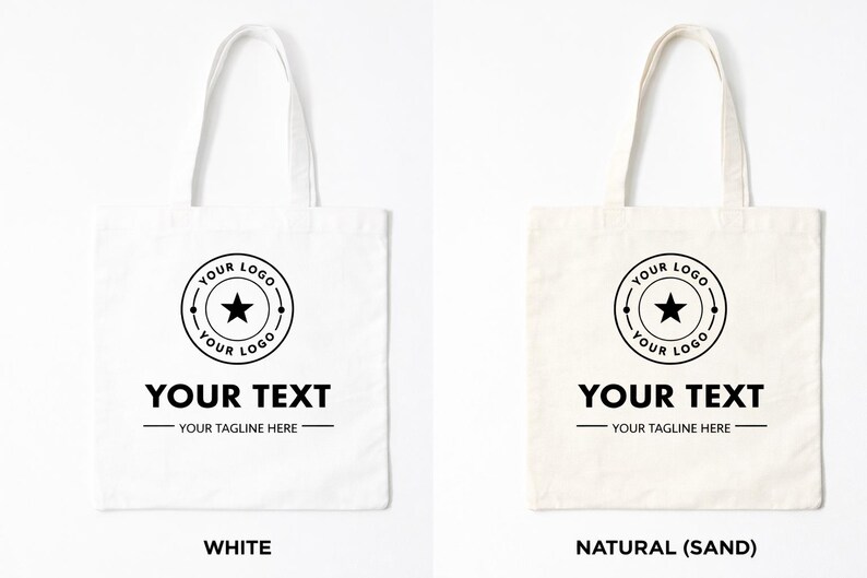 Custom Printed Canvas Tote Bags – Full Color Logo, Business Promo - Etsy