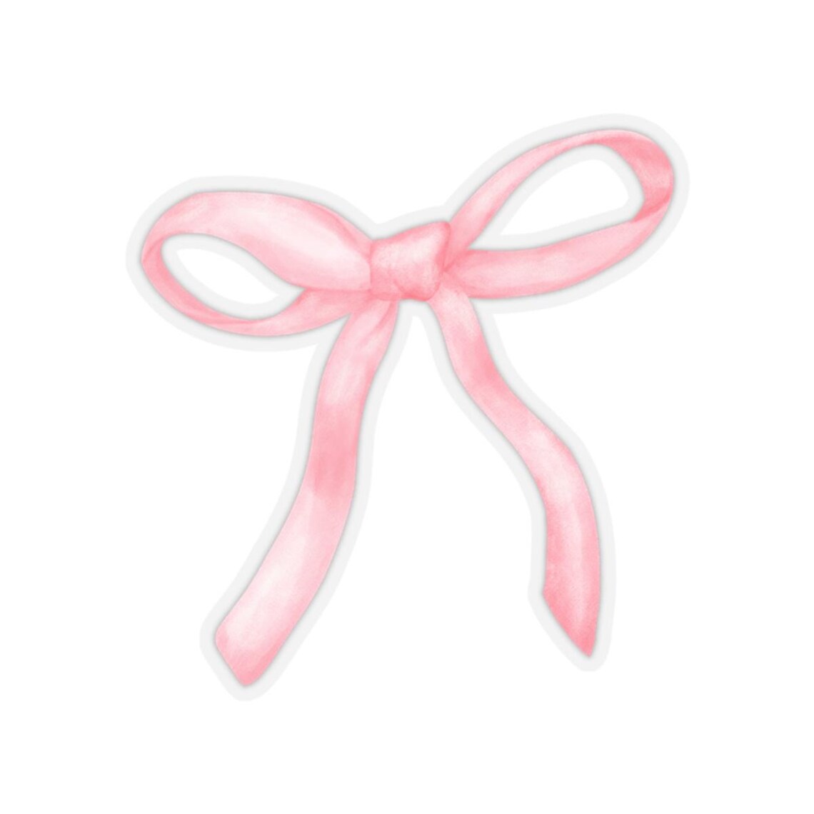 Pink Bow Kiss-cut Stickers, Aesthetic Laptop Decals, Cute Bow Decor ...