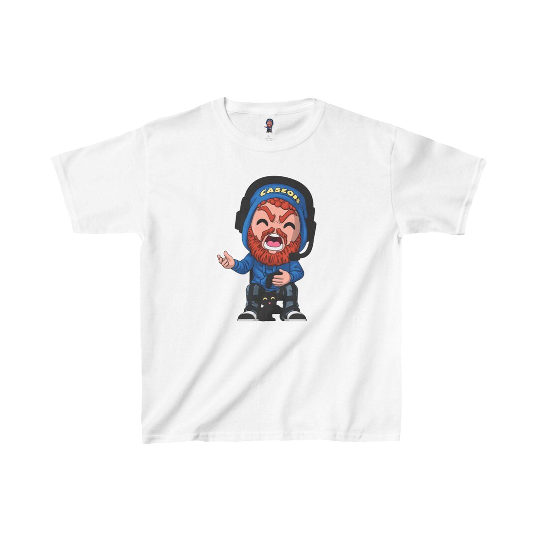 Caseoh Kids Tee With Cartoon Character, Perfect for Birthdays ...