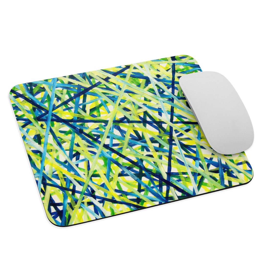 Bold Blue and Yellow Mouse Pad – Mousepad With Original Artwork – Great ...