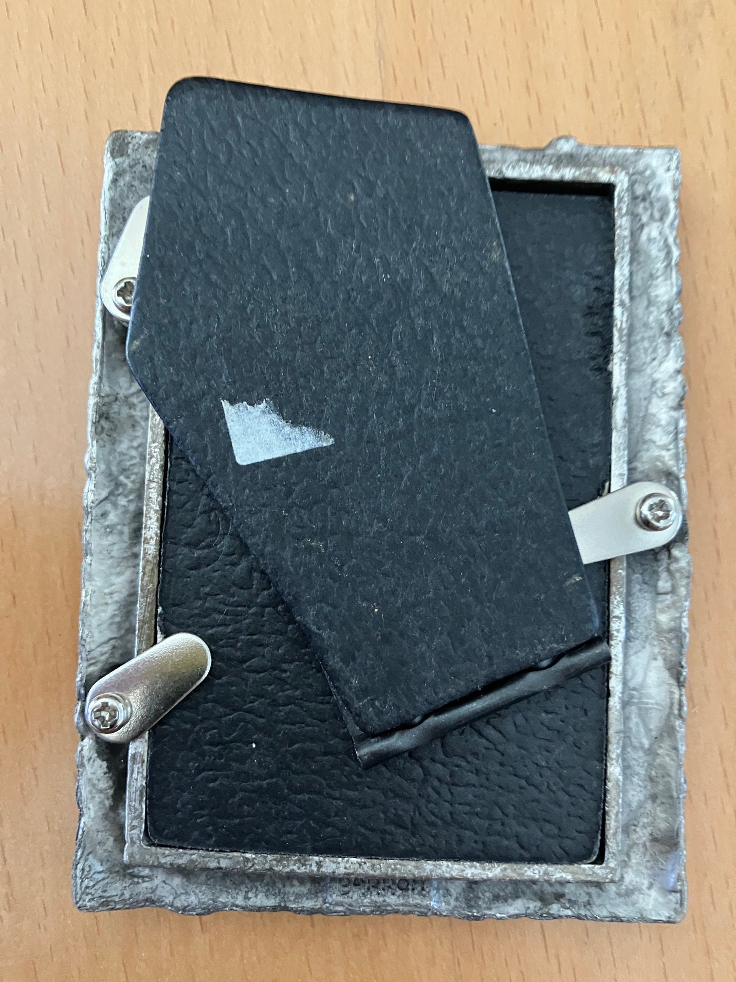 Vintage Adorable Pewter Picture/photo Frame With Enamel Blooms Silver ...