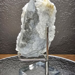 White Rose Petal Calcite With Pyrite With Stand | Raw Crystal Specimen ...