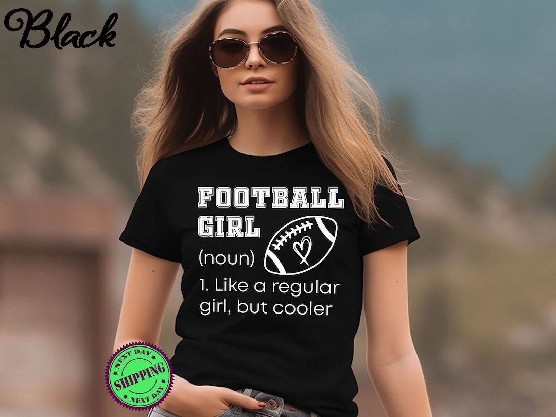 Football Girl T-shirt, Custom Football Shirt, Girl Football T-shirt ...