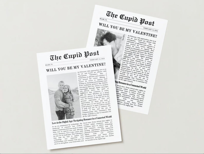 Will You Be My Valentine Newspaper Cupid Post | Viral Tiktok ...