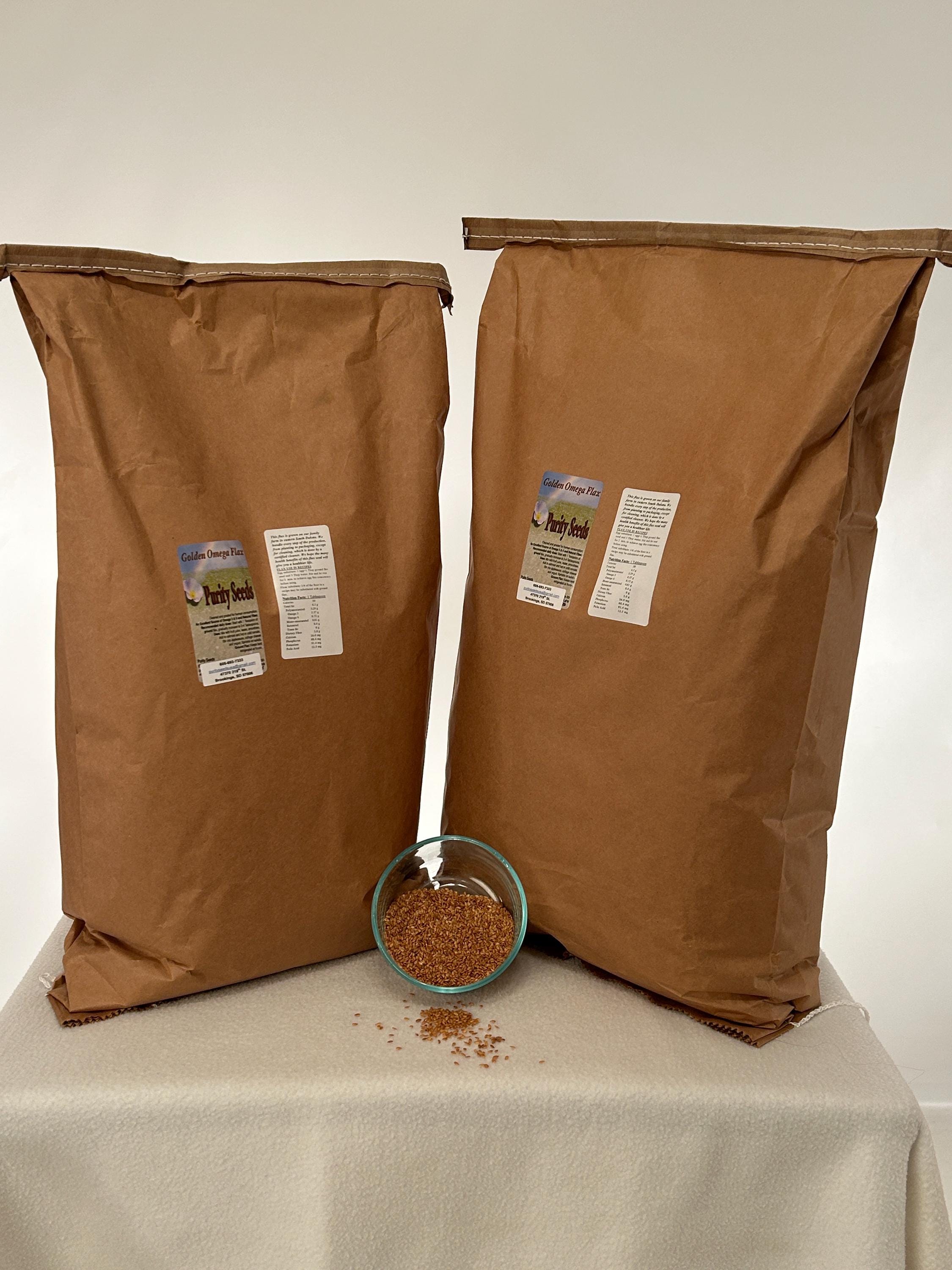 50 Lb. (2-25 Lb, Bags) Craft, Purity Seeds Golden Omega Flax Seed - Etsy