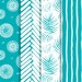 28 Hand-drawn Island Boho Designs, Ocean Blue and White Seamless ...