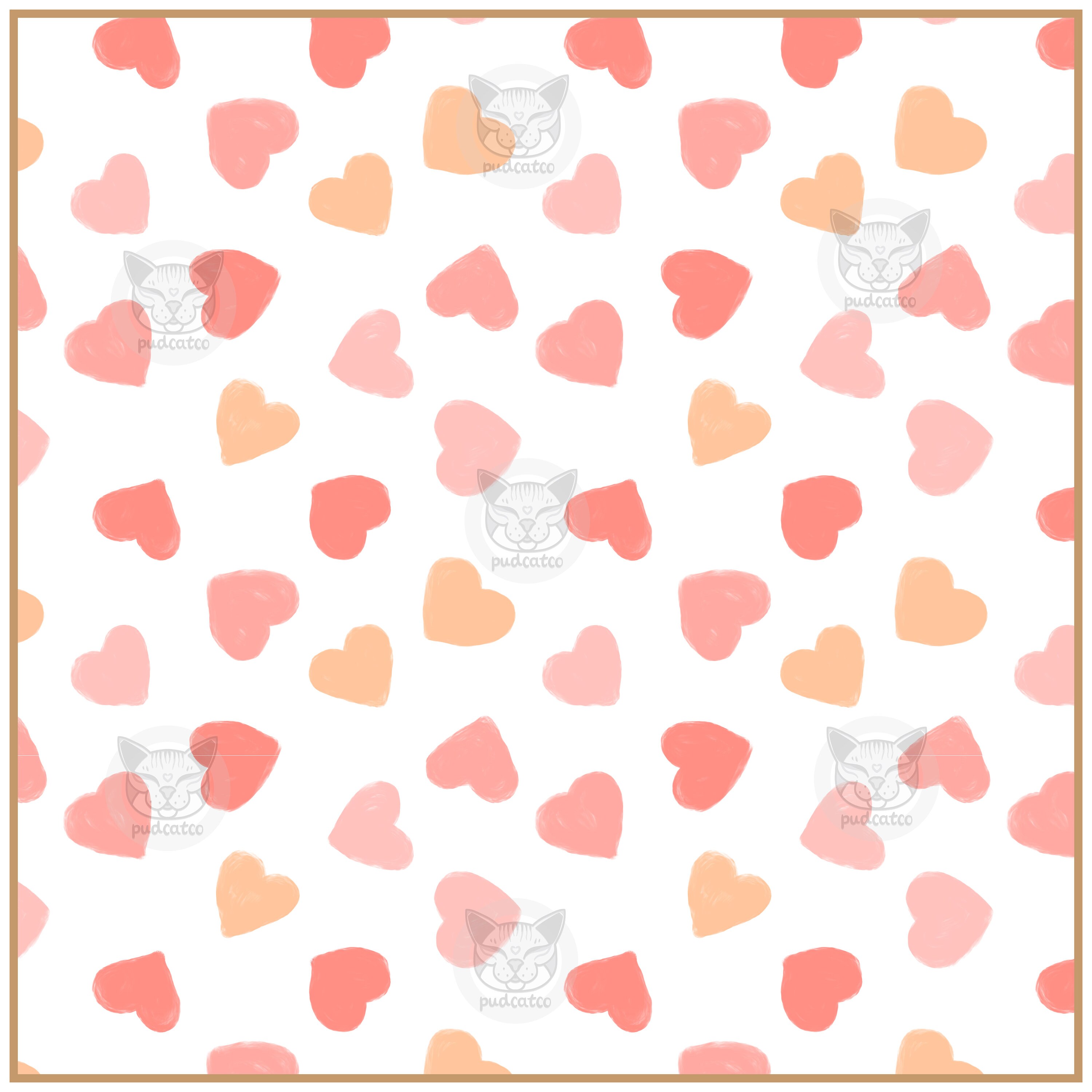 Valentines Day Pink and Peach Seamless Digital Paper, Valentines ...