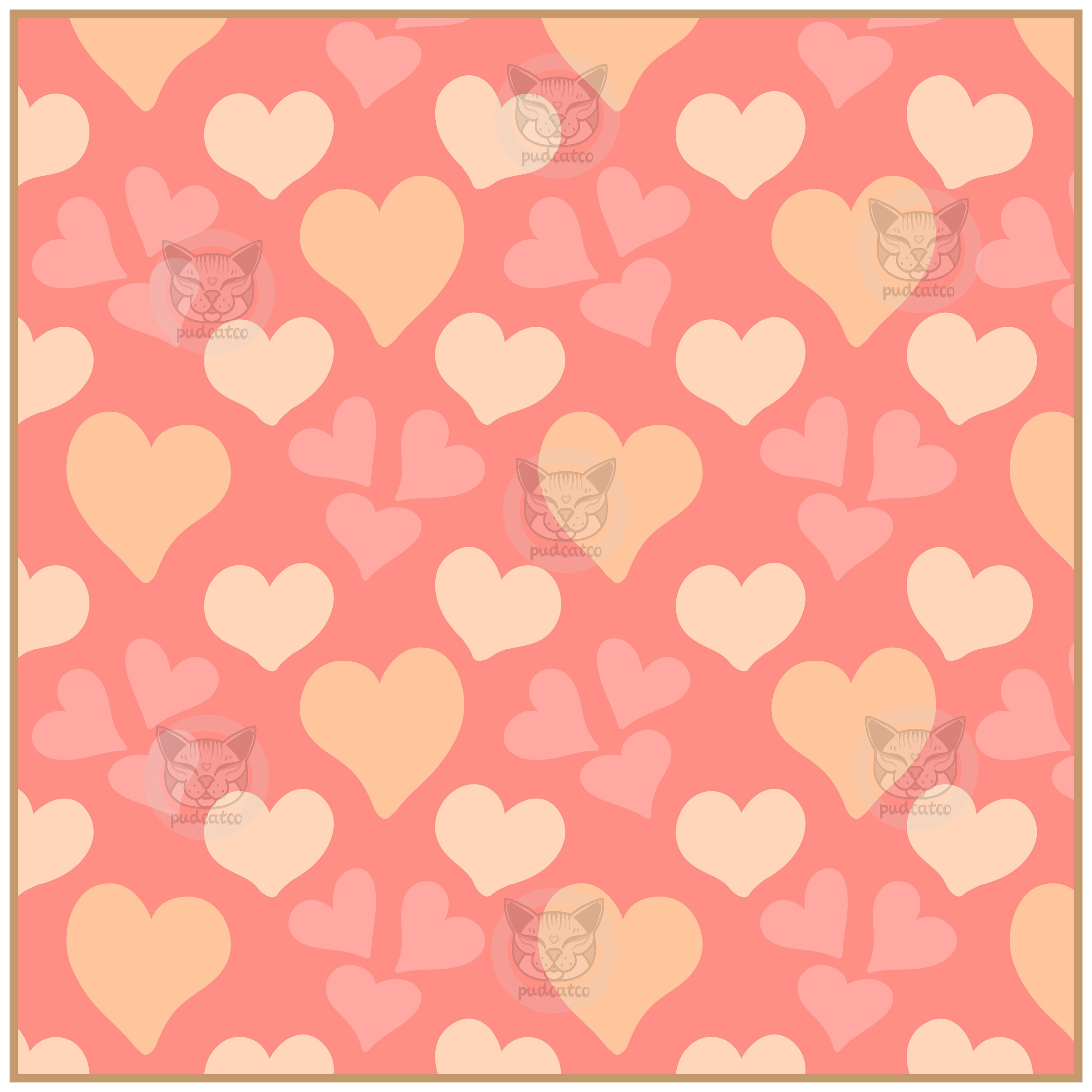 Valentines Day Pink and Peach Seamless Digital Paper, Valentines ...