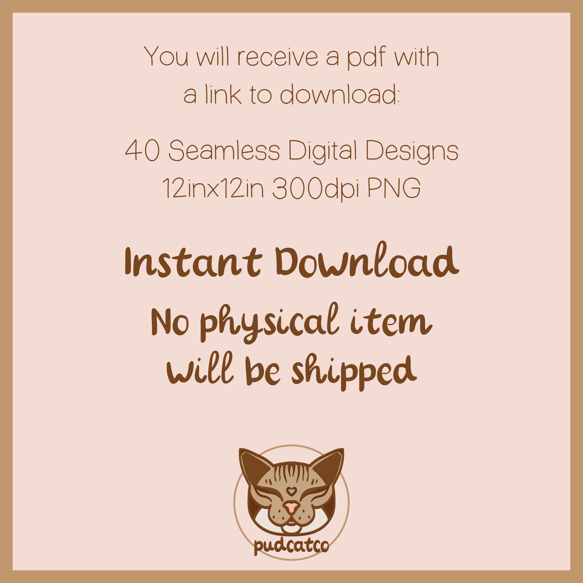 Pretty Textured Vine Designs, 40 Seamless Digital Papers, Printable ...