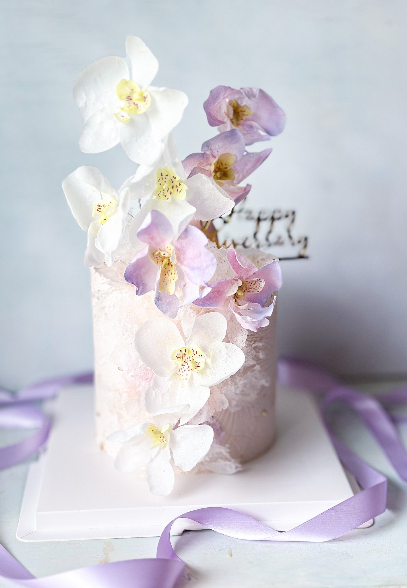 Edible Flowers Wafer Paper Orchids,edible Decor, Wedding Cake Decor ...