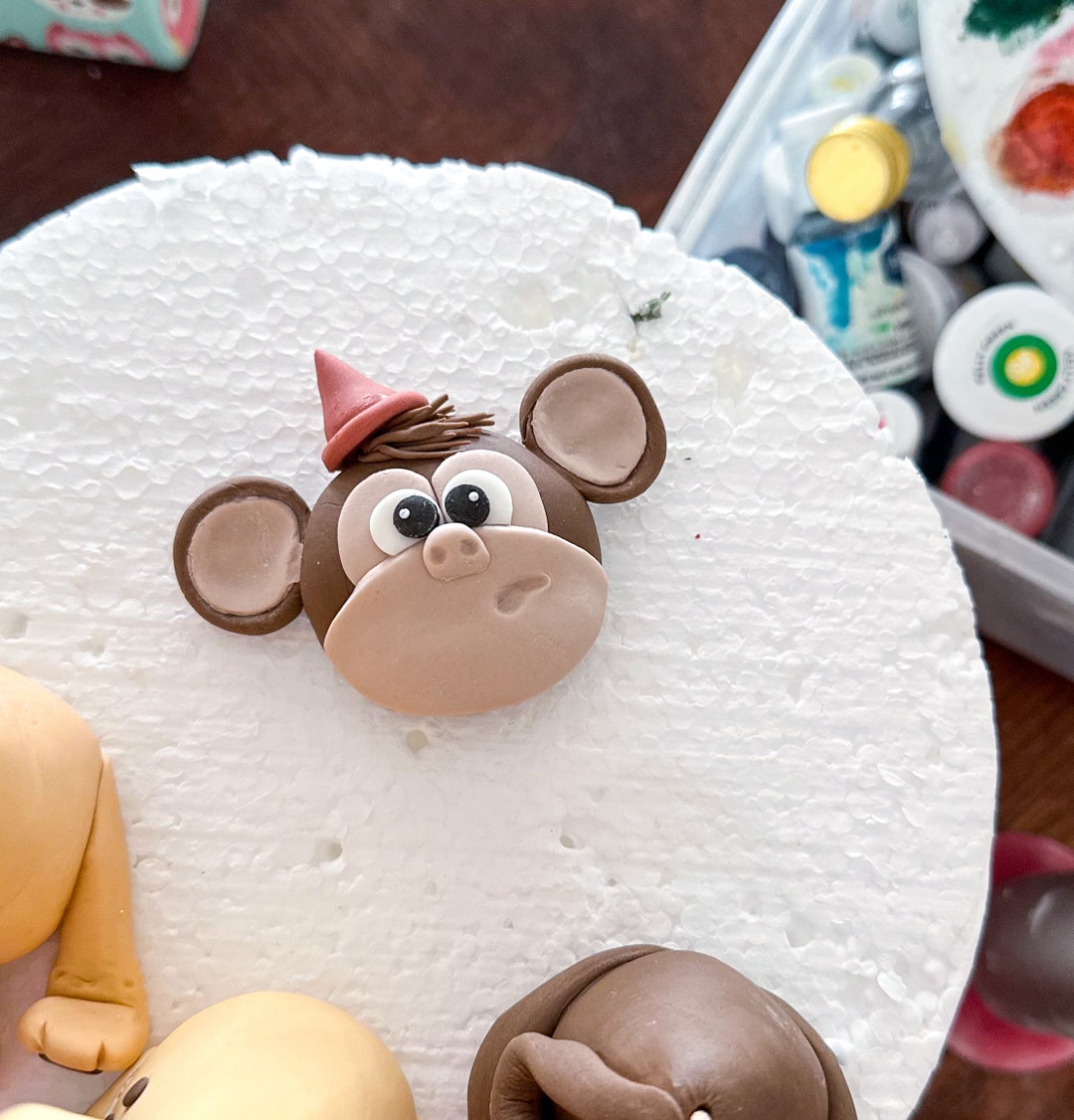 Edible Cake Topper Monkey Safari, Safari Animal Cake , Birthday Cake ...