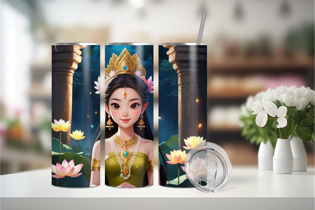 Khmer Apsara Stainless Steel Tumbler | Southeast Asia | Travel Cup ...
