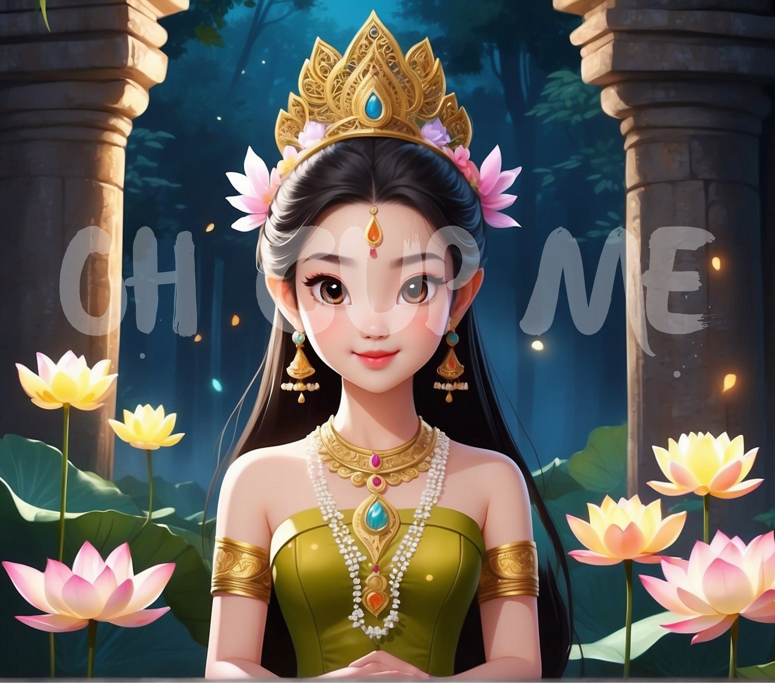 Khmer Apsara, 20 Oz, Stainless Steel Tumbler With Straw, Gift Idea, Southeast Asia, Angkor Wat ...