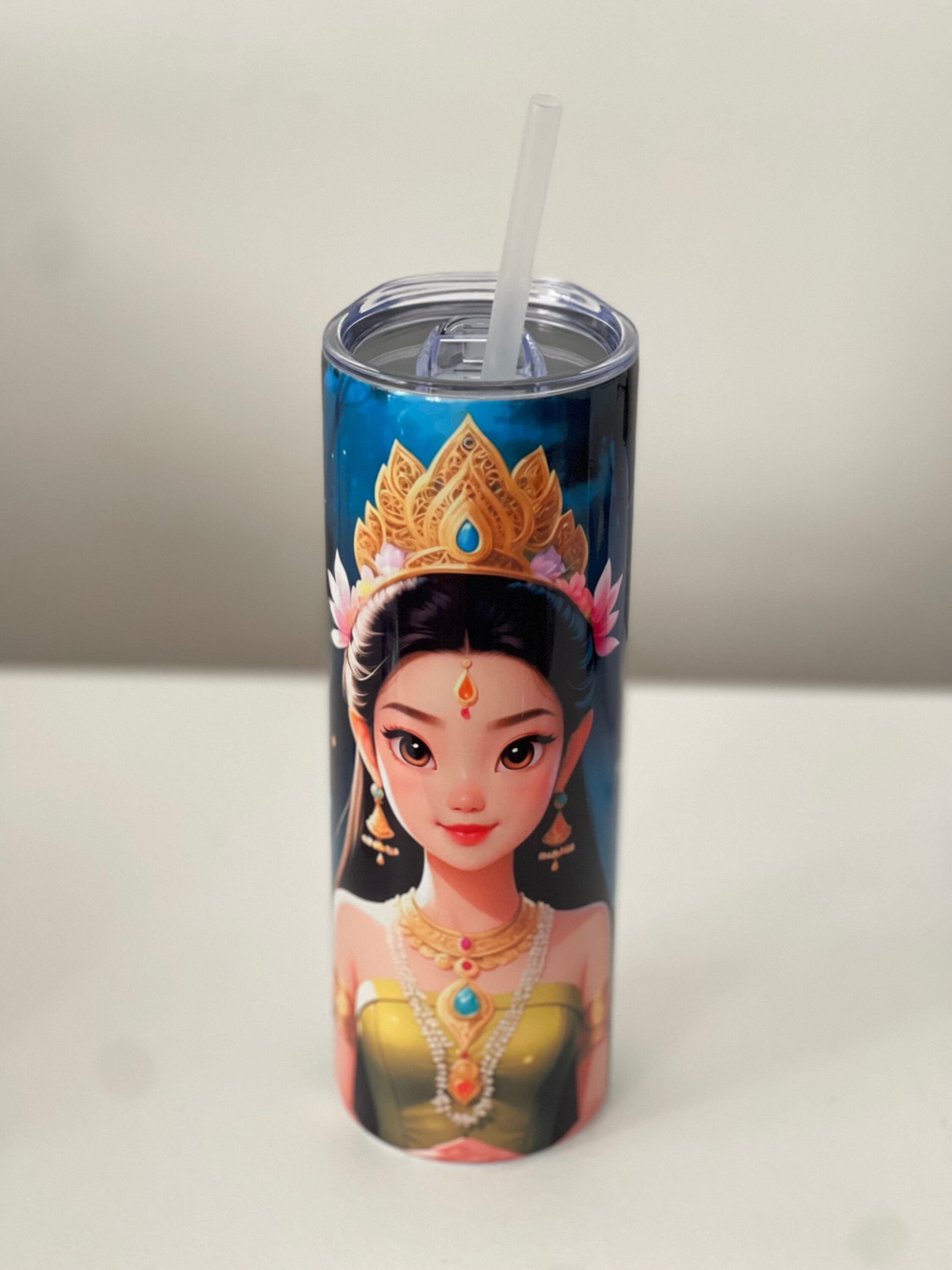 Khmer Apsara, 20 Oz, Stainless Steel Tumbler With Straw, Gift Idea ...
