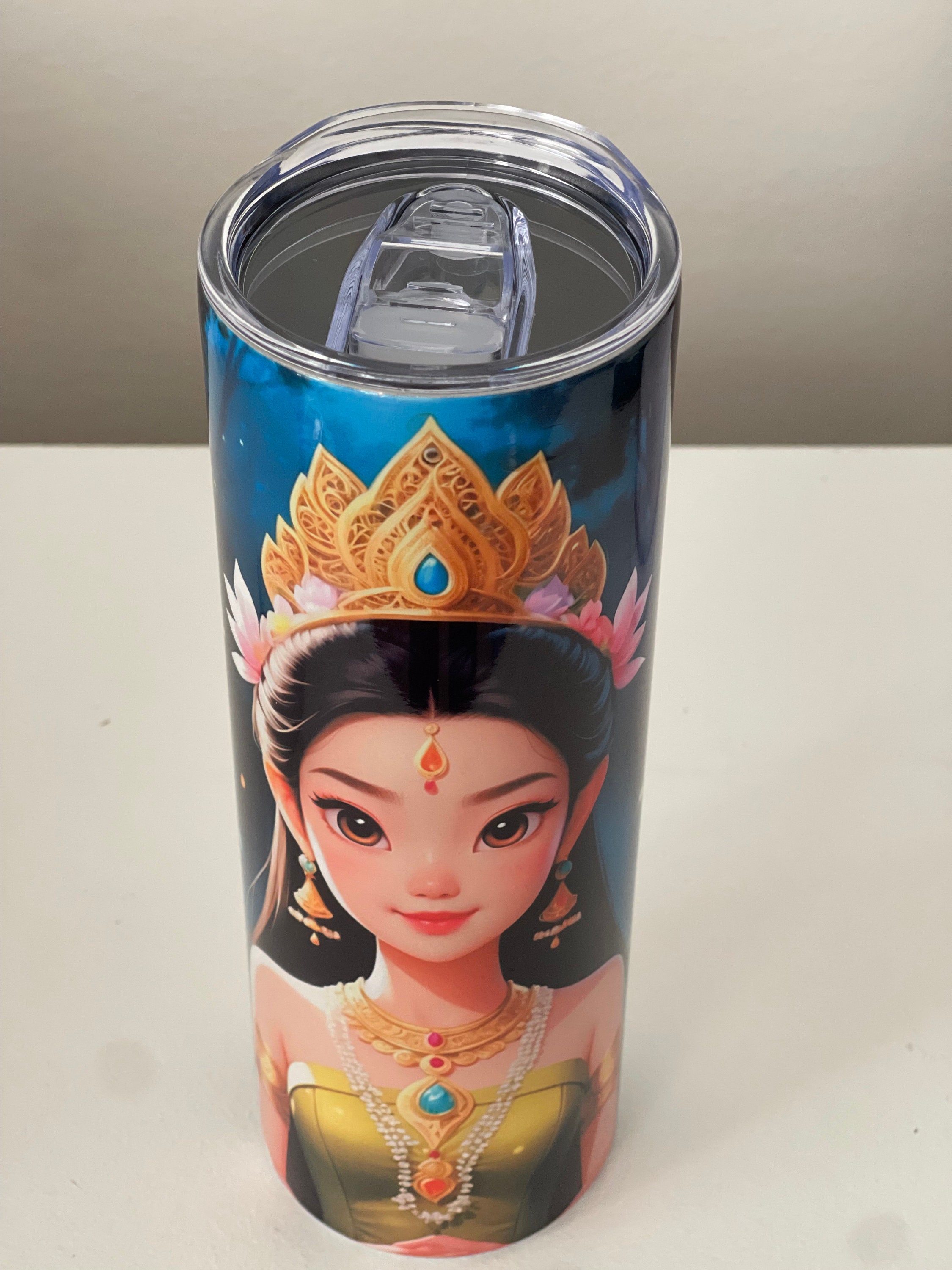 Khmer Apsara, 20 Oz, Stainless Steel Tumbler With Straw, Gift Idea ...