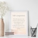 Self-compassion Wall Art Printable, Instant Download, Mental Health ...