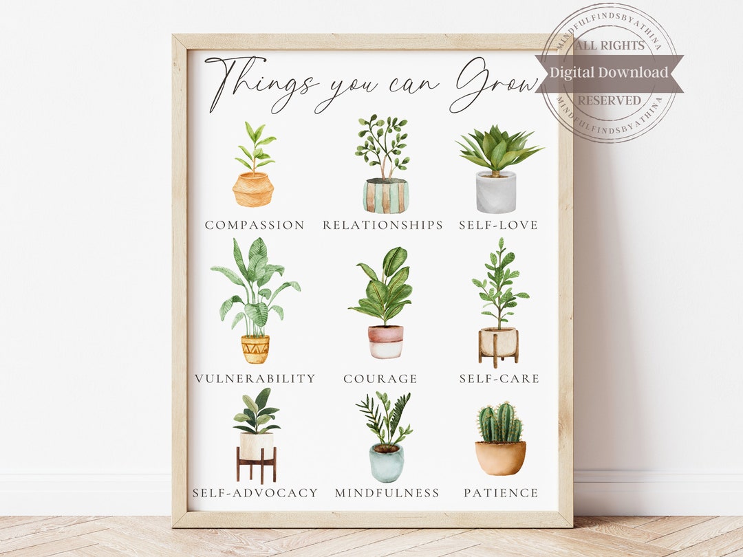 Therapy Office Wall Decor Printable Wall Art Plants Counseling Office ...