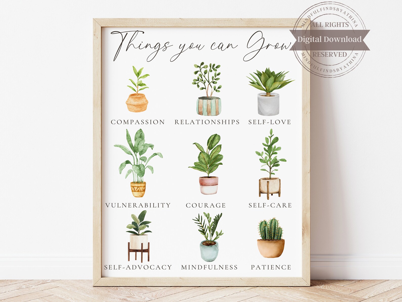Therapy Office Wall Decor Printable Wall Art Plants Counseling Office ...