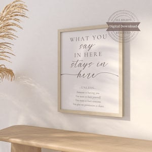 What You Say in Here Stays in Here Print Confidentiality digital ...