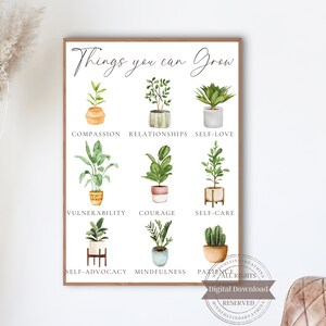 Therapy Office Wall Decor Printable Wall Art Plants Counseling Office ...