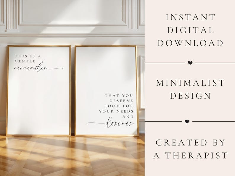 Therapy Office Wall Art, Set of 2 Mental Health Poster, Motivational ...