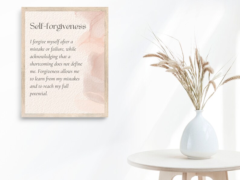 Self-forgiveness Wall Art Printable, Mental Health, Counselor Office ...