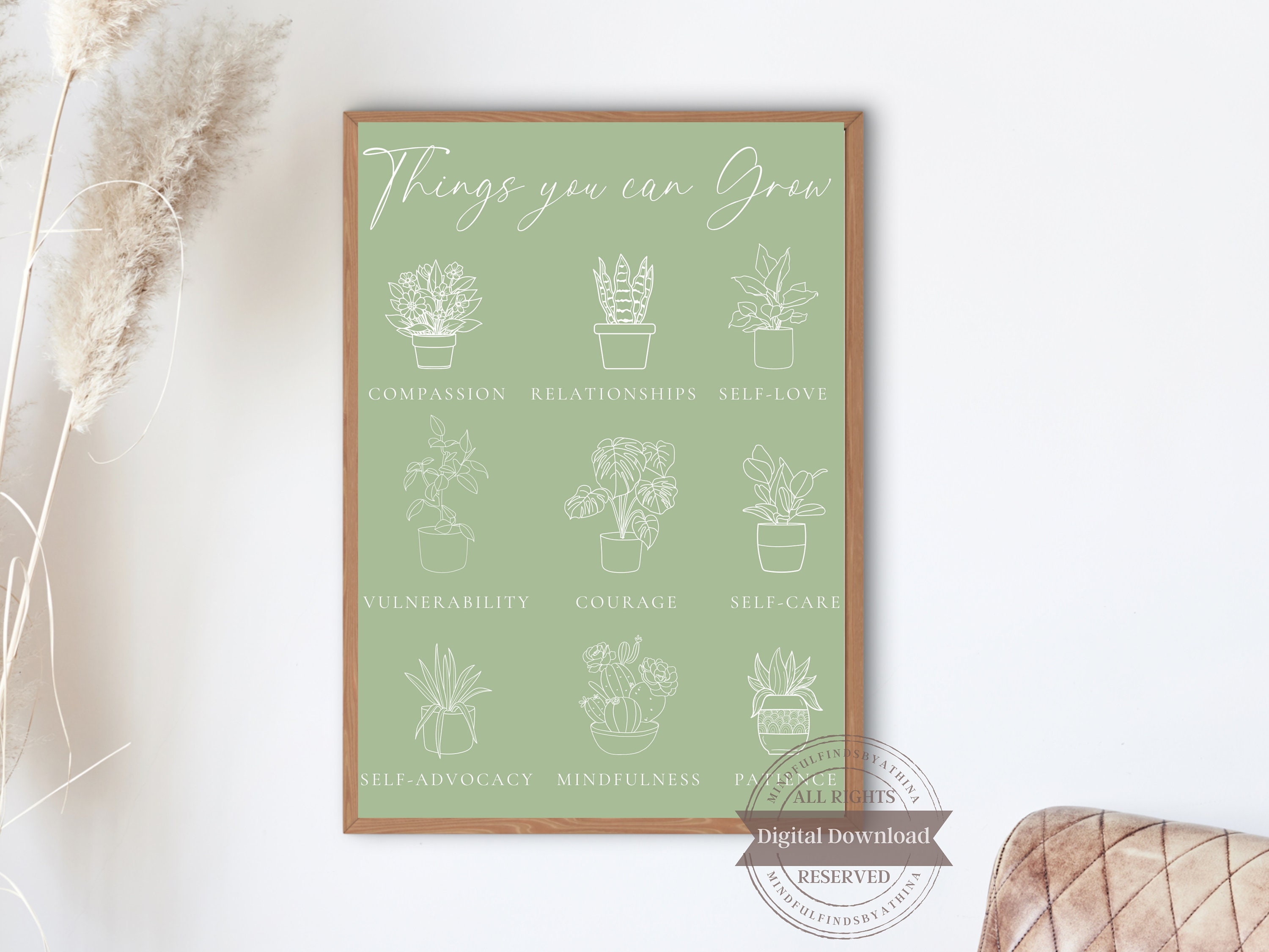 Things You Can Grow Printable Psychology Print Therapy Tools Counselor ...