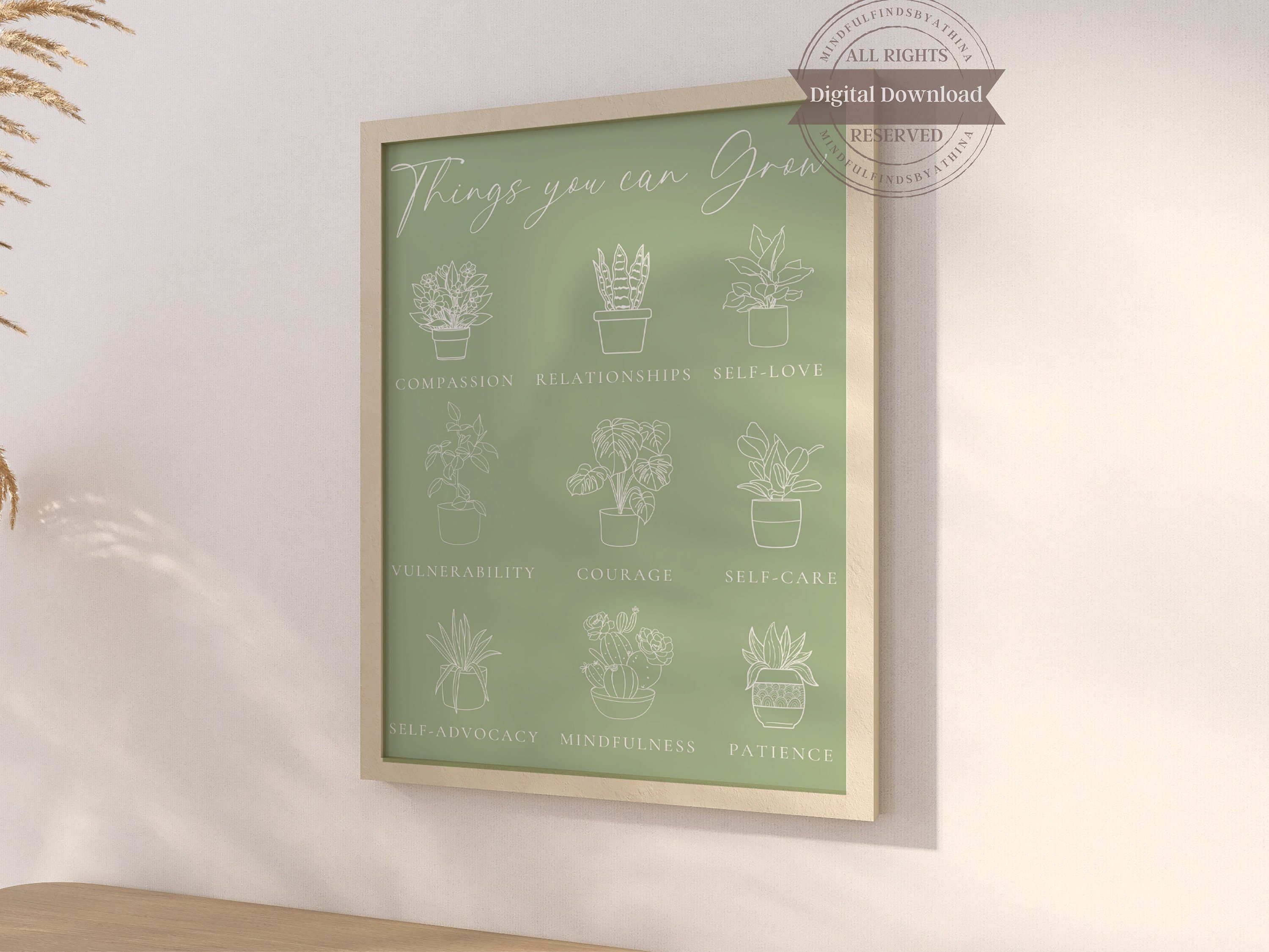 Things You Can Grow Printable Psychology Print Therapy Tools Counselor ...