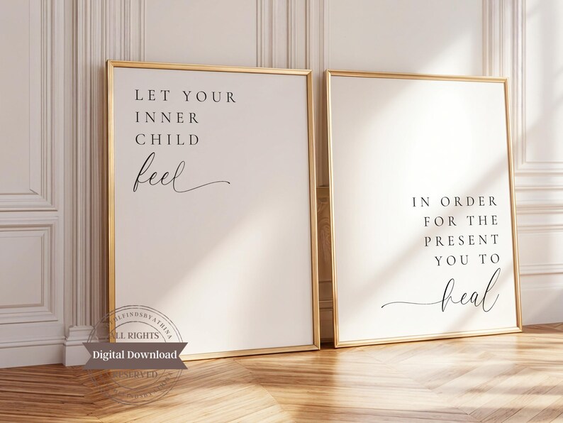Therapy Office Decor Wall Art, Poem Print, 2 Piece Printable Mental ...