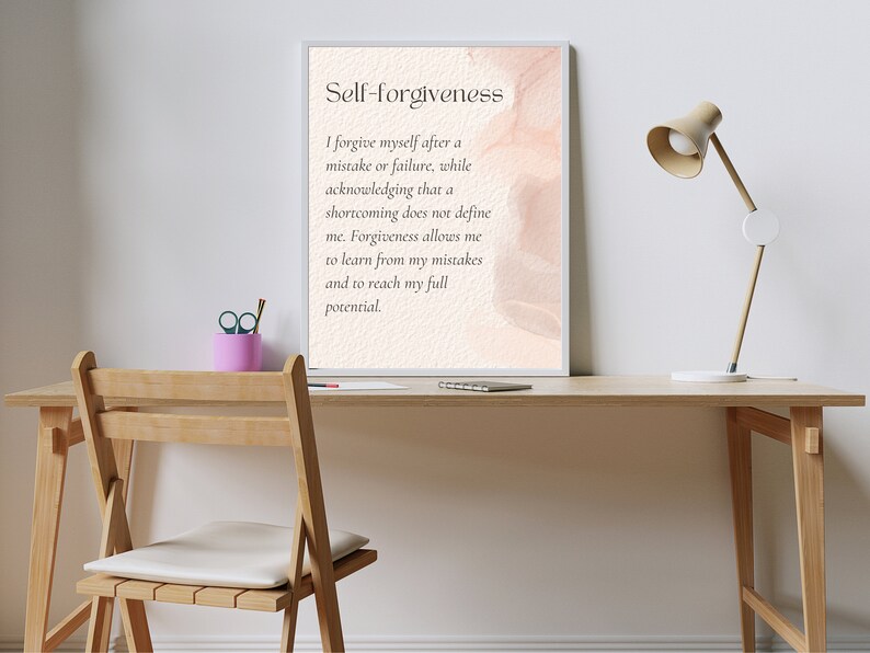 Self-forgiveness Wall Art Printable, Mental Health, Counselor Office ...