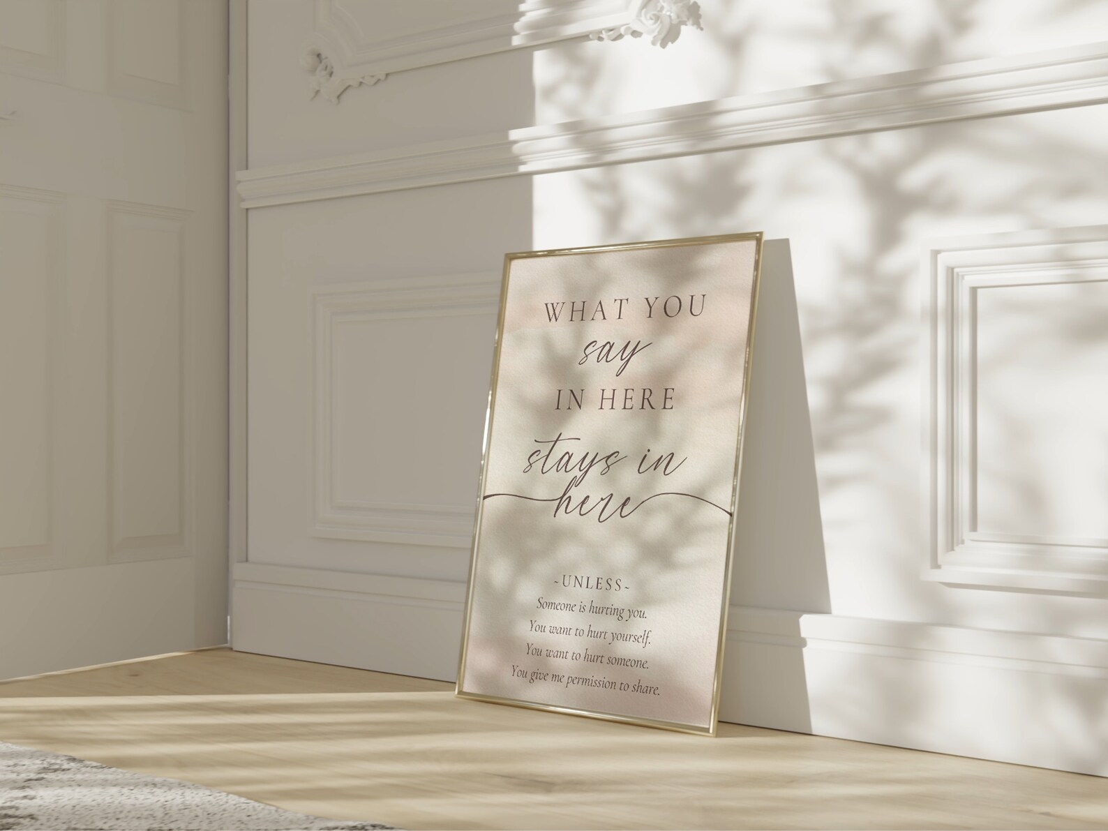 Confidentiality Poster Printable| What You Say Stays in Here |digital ...