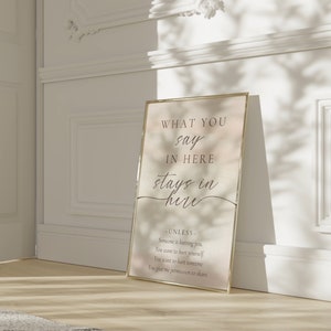 Confidentiality Poster Printable| What You Say Stays in Here |digital ...