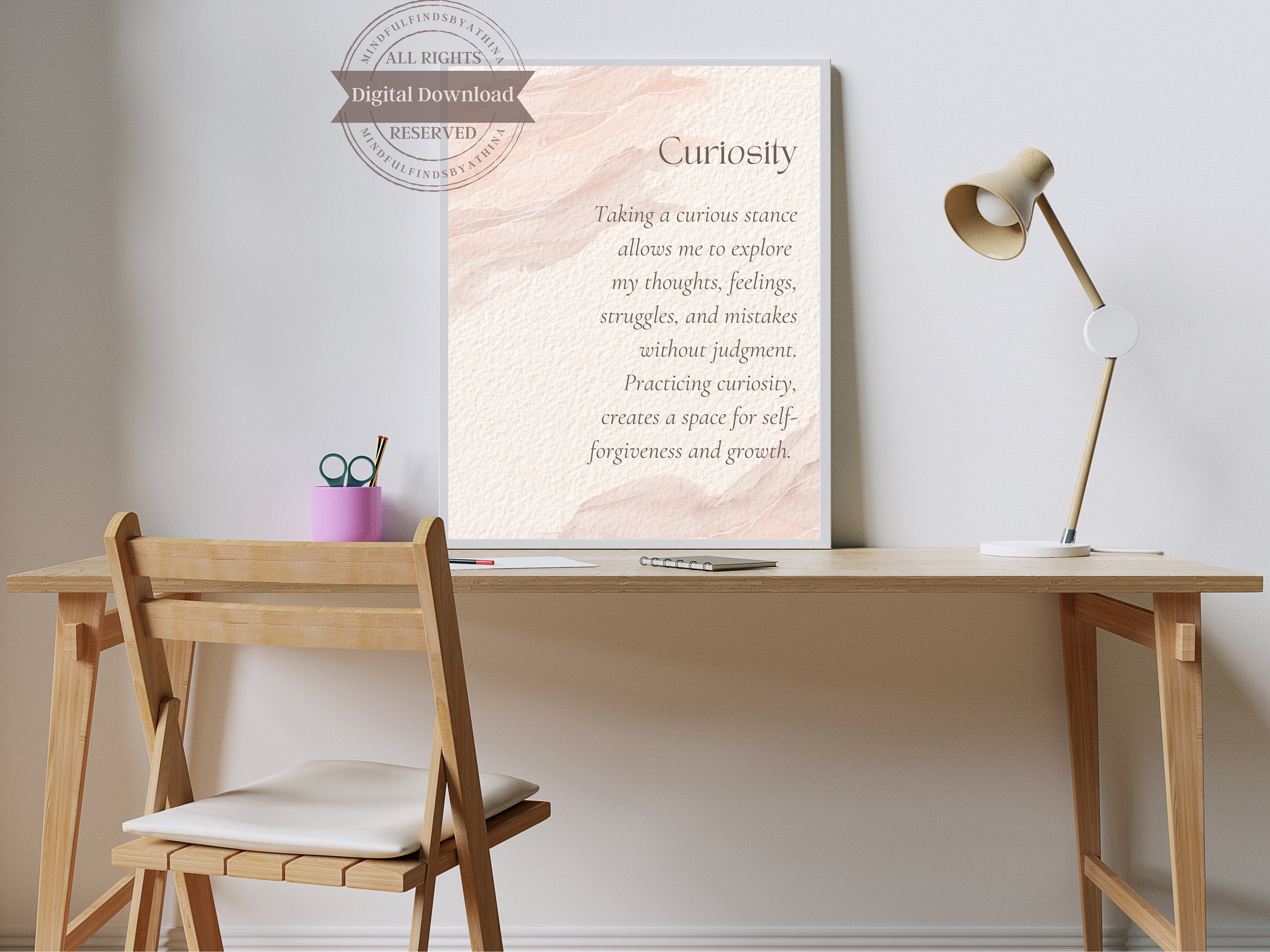 Curiosity Definition Print | Printable Wall Art | Mental Health Prints ...