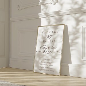 Confidentiality Agreement Poster Therapy Office Poster Print Safe Space ...