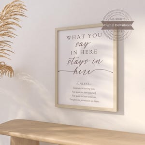 Confidentiality Agreement Poster Therapy Office Poster Print Safe Space ...