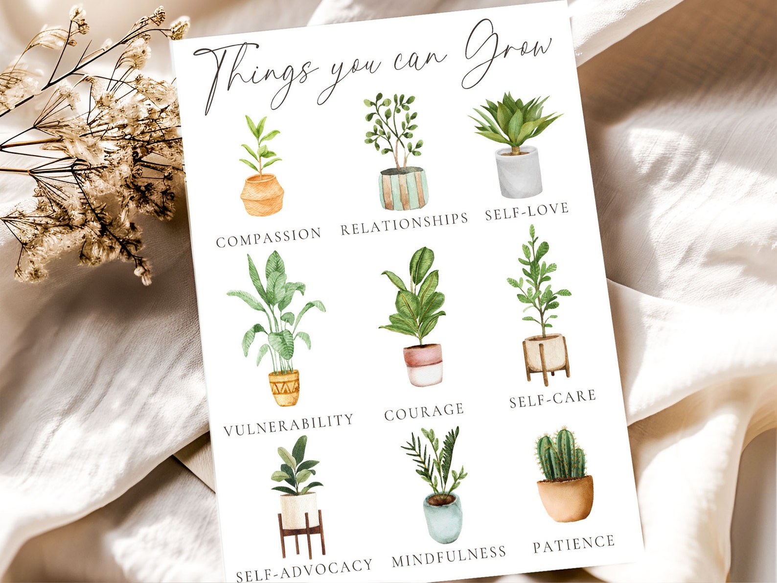 Therapy Office Wall Decor Printable Wall Art Plants Counseling Office ...