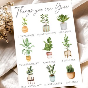 Therapy Office Wall Decor Printable Wall Art Plants Counseling Office ...